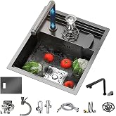 Single Bowl Stainless Steel Bar Invisible Sink Kitchen Concealed Single ...