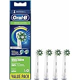 Oral-B CrossAction Black Toothbrush Heads Pack Of 4 Replacement Refills For Electric ...