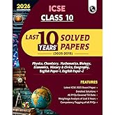 Oswaal ICSE 10 Previous Year Solved Papers Class 10 | Year-Wise 2014-2024 | Physics, Chemistry ...