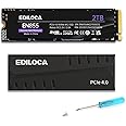 Ediloca EN855 Internal Gaming SSD with Heatsink 2TB PCIe Gen4, NVMe M.2 ...