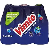 Vimto Fizzy Blue Raspberry Fruit Flavoured Sparkling Drink 250ml Can x ...