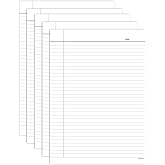 Lakeer A4 Single Side Ruled Paper - 140 GSM Thick Paper, Pack of 50 ...