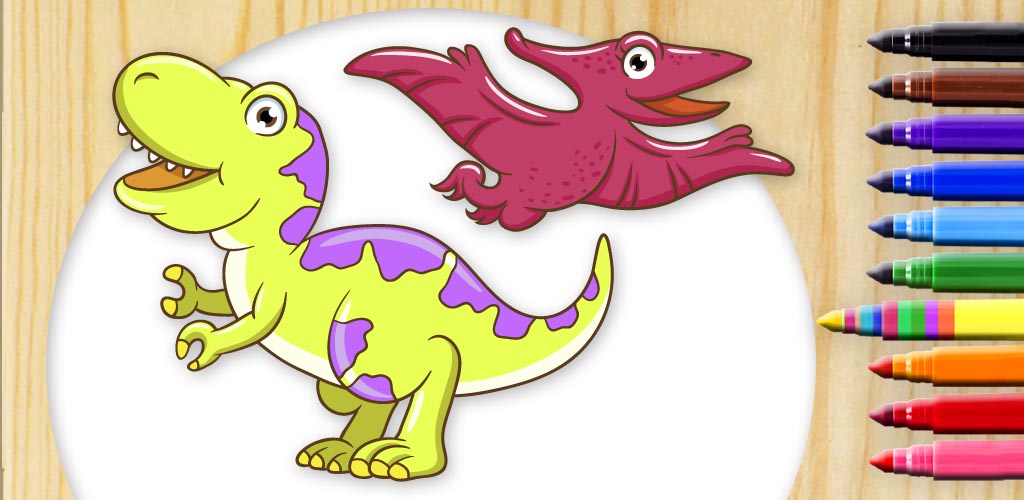Magic paint dinosaurs – Painting and coloring dinosaurs game for ...
