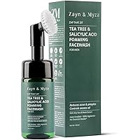 ZM Zayn & Myza Tea Tree & Salicylic Acid Foaming Face Wash For Men, Aloe Vera & Neem Extracts ...
