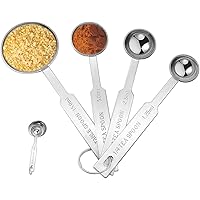 Tala Stainless Steel Measuring Spoons, 5 Piece Set for Measuring Dry ...