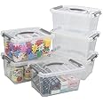 Mayish 6 L Clear Storage Box Plastic with Lids and Handles, 6 Packs ...