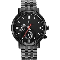 Fastrack Stunners Quartz Analog Black Dial Metal Strap Watch for Guys ...