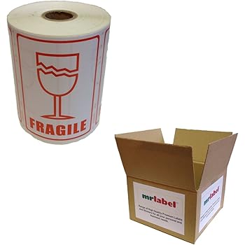 500 x Fragile Please Handle With Care Shipping, Self Adhesive ...