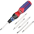 WORKPRO 12-in-1 Ratcheting Multi-Bit Screwdriver Set, Quick-load Mechanism Screwdriver with ...
