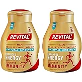 Revital H Multivitamin For Men (60 Capsules) With Natural Ginseng, Zinc, 10 Vitamins & 8 ...