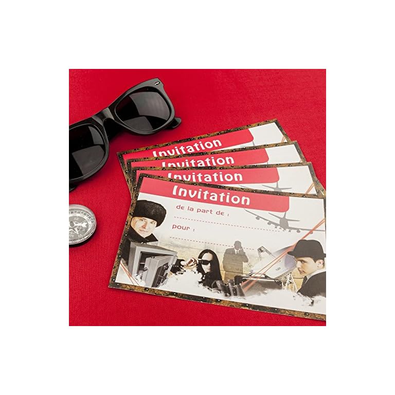 Chasse au trésor thème Espions - enfants 6 à 8 ans, activité d'anniversaire