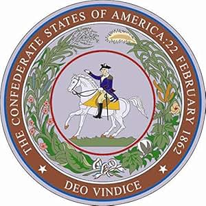 U24 CSA Confederate Seal Seal Car Sticker Sticker Contour Cut: Amazon ...