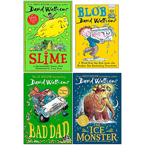 David Walliams 4 Books Collection Set (Slime, Blob, Bad Dad, The Ice ...