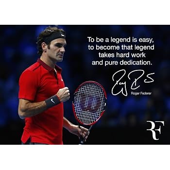 Roger Federer Quote Photo Print Poster - pre Signed - Extraordinary ...