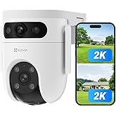 EZVIZ C8c (2 Pack) Wifi Outdoor Cameras Wired, 360° Pan Tilt, Support ...