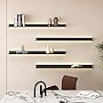 Floating Shelf with LED White Light ,1PCS Black Display Shelf ...