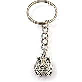 FizzyButton Gifts Panda Keyring Key Ring with Enamel Charm and Silver ...