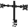 AmazonBasics Dual Monitor Stand - Height-Adjustable Arm Mount, Steel ...