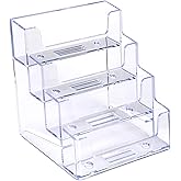 BTSKY 2 Pcs Acrylic Business Card Holders - 8 Pocket Desktop Clear ...