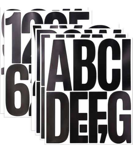 Vinyl Alphabet Stickers 5 Inch Self Adhesive Vinyl Letters & Numbers ...