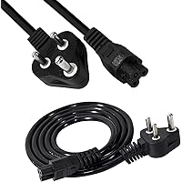 JGD PRODUCTS 3 Pin Laptop Power Cable Universal Replacement for Laptop Charger Adapter Power ...