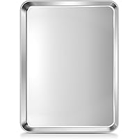 Herogo Baking Tray Set of 2, Stainless Steel Oven Tray (23.6x17.8cm ...