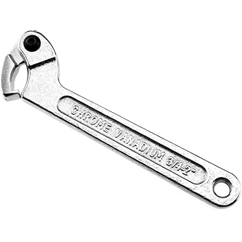 C Spanner Tool Adjustable Hook Wrench 51-121MM 2-4.3/4" Chrome Vanadium ...