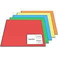 60 Pieces, 230gsm - A5 Coloured Card, Thick Cardstock Paper - 5 Colours ...