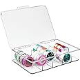 mDesign Craft Box - Arts and Crafts Storage Box with 5 Compartments ...
