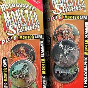 POGS 1994 - 2 Sealed Packs HOLOGRAPHIC MONSTER CAPS - Rare - VISIT POG ...