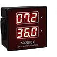 TRUENEX Digital Volt-Ampere Meter (130-400 Volt) & (1-50 amp) 72x72 mm For Electrical Panel ...