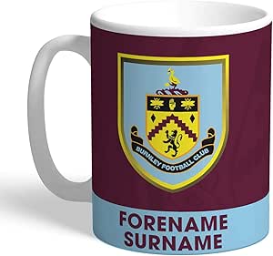 Burnley Personalised FC Bold Crest Mug : Amazon.co.uk: Sports & Outdoors