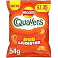Quavers Red Leicester Cheese Crisps 18 × 54g PMP Bags – Light & Curly ...