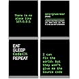 Office Decor - Computer Science Art - Set of 4 Geek Wall Art - Fun Gift For ICT Teacher, Student ...