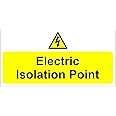 Gas isolation point sign - Self adhesive sticker 200mm x 100mm : Amazon ...