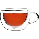 Buy Amazon Brand - Solimo Borosilicate Glass Double Wall Extra Wide ...