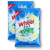 Wheel Active 2 in 1 Detergent Powder - Clean and Fresh (Blue), Pack of ...