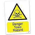 SAFESIGN Danger Toxic Hazard Vinyl Sign Stickers 200 X 150mm - Safety ...