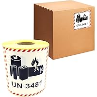MD Labels 500 Dangerous Goods Labels UN 3480 100 x 100 mm - Contains ...