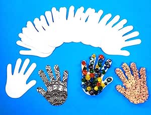 Paper Hand Shapes (Pack of 100): Amazon.co.uk: Toys & Games