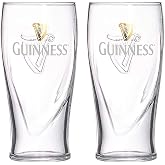 Guinness Official Pint Glass Set of 2, Classic Memorabilia (20 oz ...