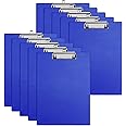 Srvnpioy Clipboard A4, 10 Pack, Blue, Clip Board with Low Profile Clip ...