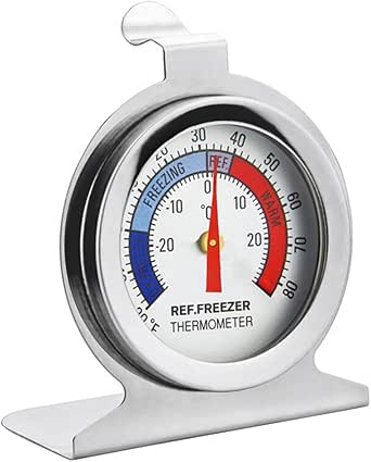 MyLifeUNIT Commercial Refrigerator Thermometer, Stainless Steel Dial ...