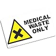 1 x Sticker Medical Waste Only Recycling Bin Environment Recycle X Logo ...