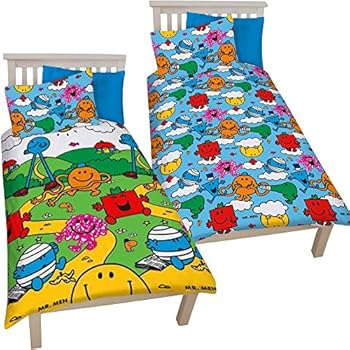 Children's Mr. Men Reversible Single Duvet Cover Bedding Set: Amazon.co ...