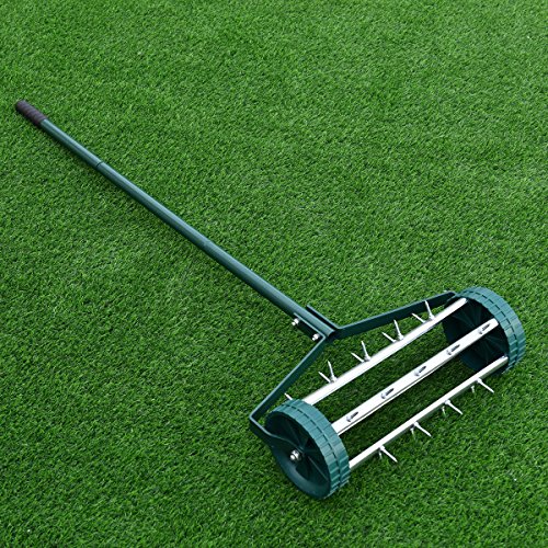 CASART Grass Spike Roller Heavy Duty Garden Tool Lawn Handle Outdoor ...
