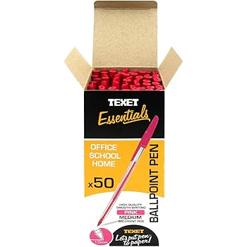 20x PINK MICRON BALLPOINT PENS. MEDIUM POINT PINK BIROS: Amazon.co.uk ...