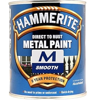 Hammerite Direct to Rust Metal Paint Smooth Finish Mercury Gray 750ml ...
