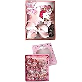 Cuty Kraft Lovely Baby Girl Hair Clip Set with Box for Girls, Pink, 11 ...
