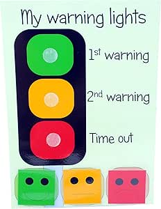 kids2learn TRAFFIC LIGHT BEHAVIOUR WARNING CHART - Children Kids ...